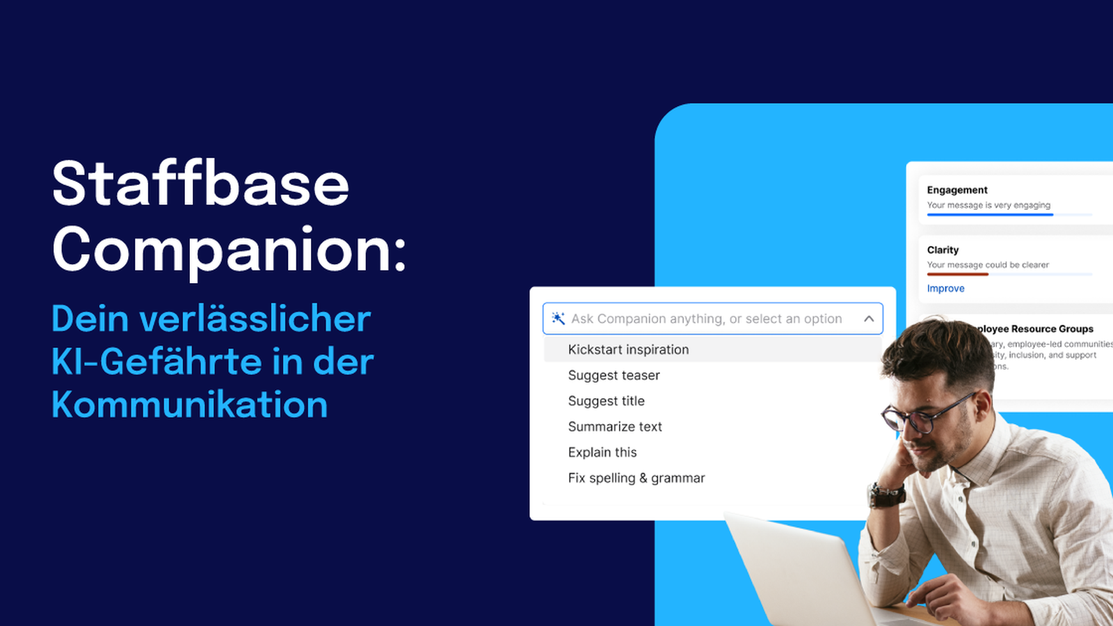 Staffbase Companion: KI-Gefährte für die Unternehmenskommunikation | Staffbase